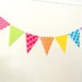 Candy Land Bunting Rainbow Banner Fabric Pennant Flag - Etsy UK