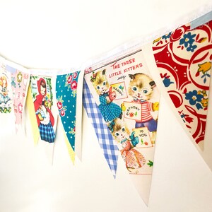 Cottagecore Vintage Storybook Banner, Vintage Birthday Card Garland ...