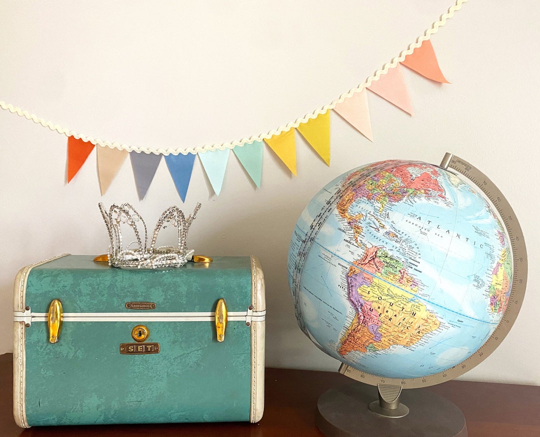 Neutral Rainbow Garland Flag Bunting Ombre Rainbow Color Fabric Banner ...