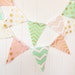 Metallic Gold Pink Mint Fabric Banner Bunting Pennant - Etsy