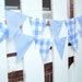 Blue Gingham Party Banner, Bunting, Pennant Flags, Vintage Style ...