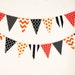 Banner Bunting Fabric Pennant Flags Orange Black Chevron - Etsy
