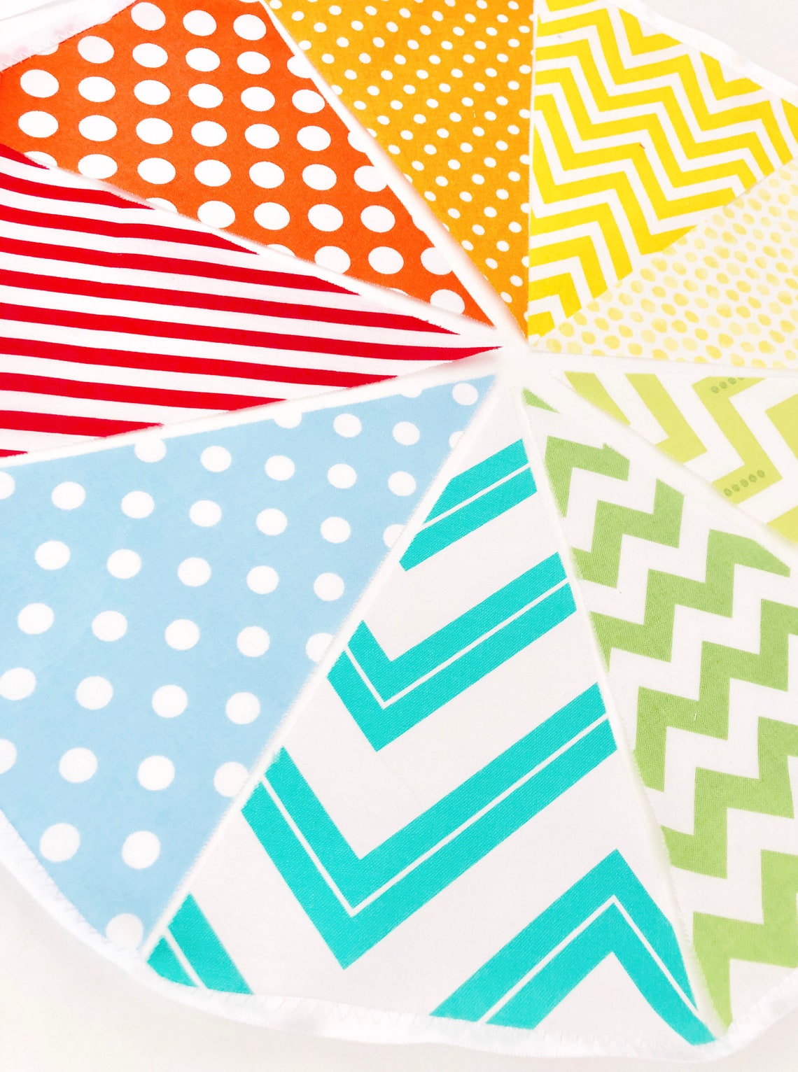 Rainbow Colored Bunting Rainbow Banner Fabric Pennant Flag - Etsy