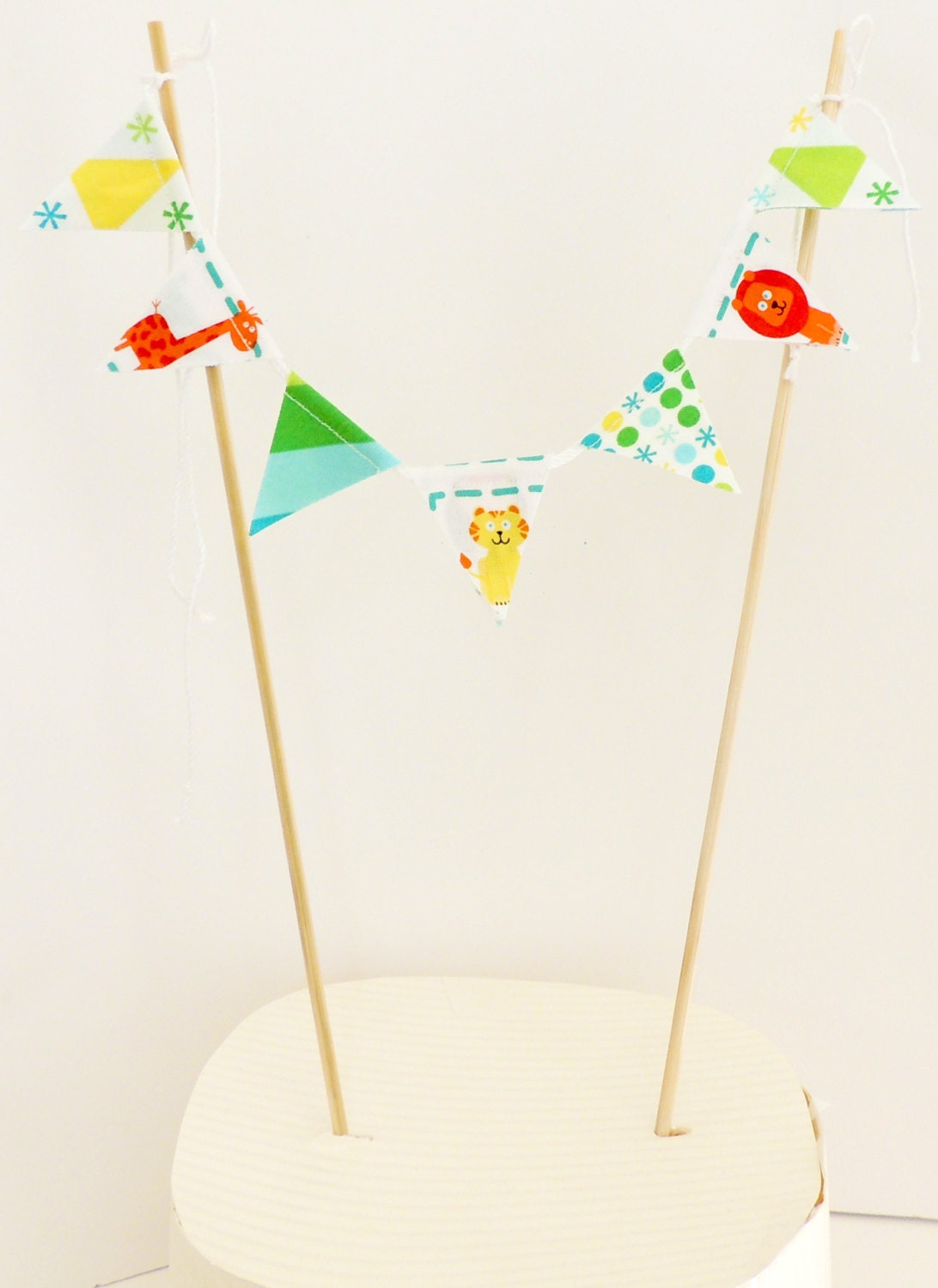 Baby Shower Zoo Animal Banner Bunting Fabric Pennant Flag | Etsy