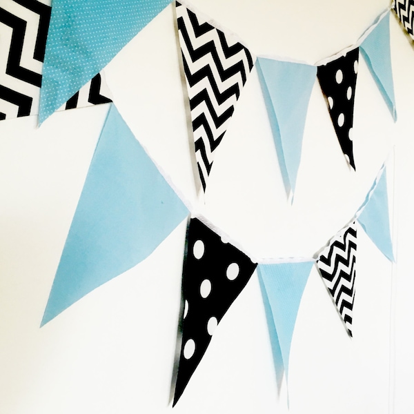 Light Blue Birthday Banner - Etsy