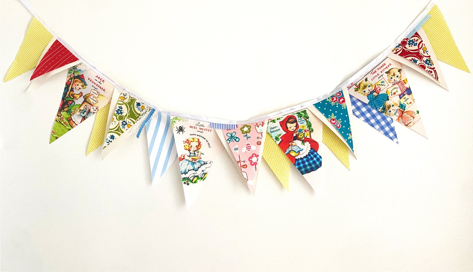 Cottagecore Vintage Storybook Banner, Vintage Birthday Card Garland ...