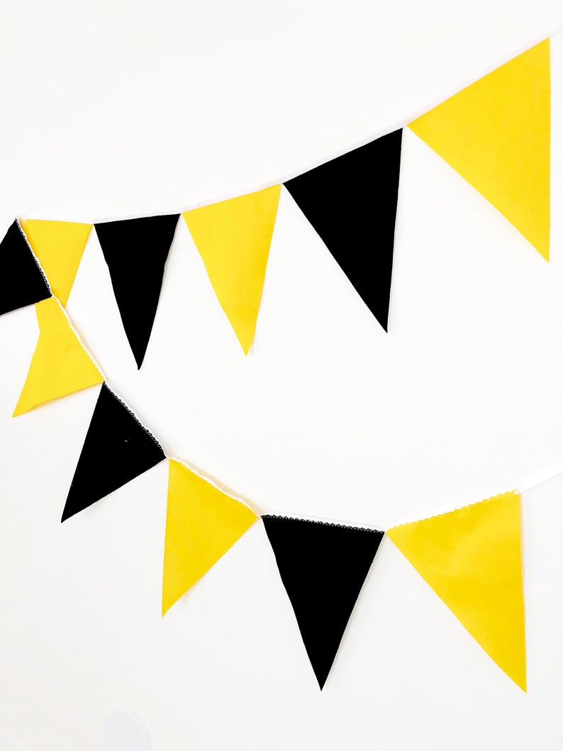 School Colors Garland Flag Bunting, Graduation Fabric Banner, School ...