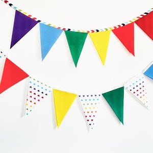 Pride Heart Flag Bunting Rainbow Color Fabric Gay Banner, Solid Cloth ...