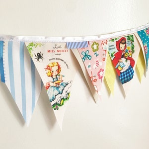 Cottagecore Vintage Storybook Banner, Vintage Birthday Card Garland ...