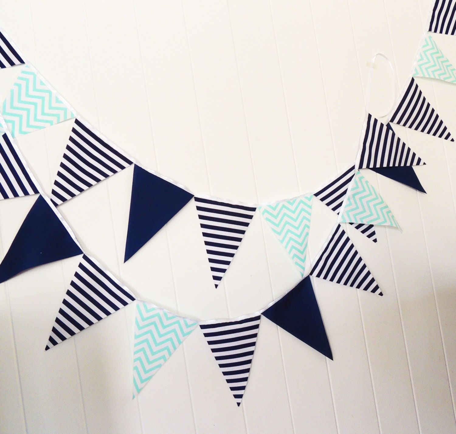 Wedding Bunting, Banner, Pennant Fabric Flags, Baby Shower Navy ...