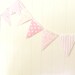 Shabby Chic Fabric Banner, Bunting, Garland Pennant Flags, Pink ...