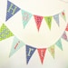 Blue Gingham Party Banner, Bunting, Pennant Flags, Vintage Style ...