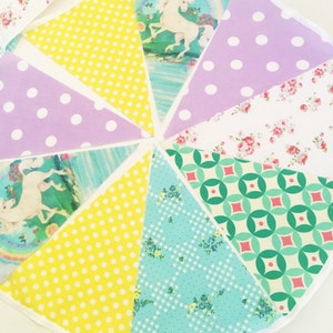 Unicorn Princess Party Rainbow Fabric Bunting, Shabby Chic Banner ...
