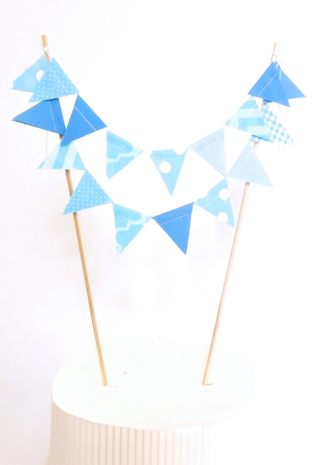 Cake Topper Banner, Party Cake Bunting, Fabric Pennant Flags, Wedding ...