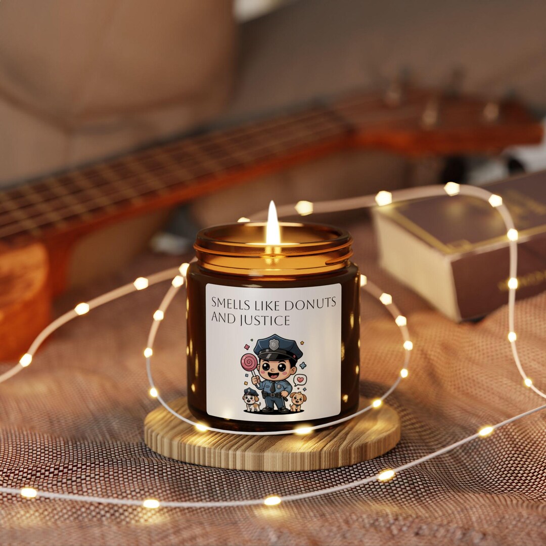 Police Officer Gift, Blue Line Candle, Officer Thank You Gift, Hero ...