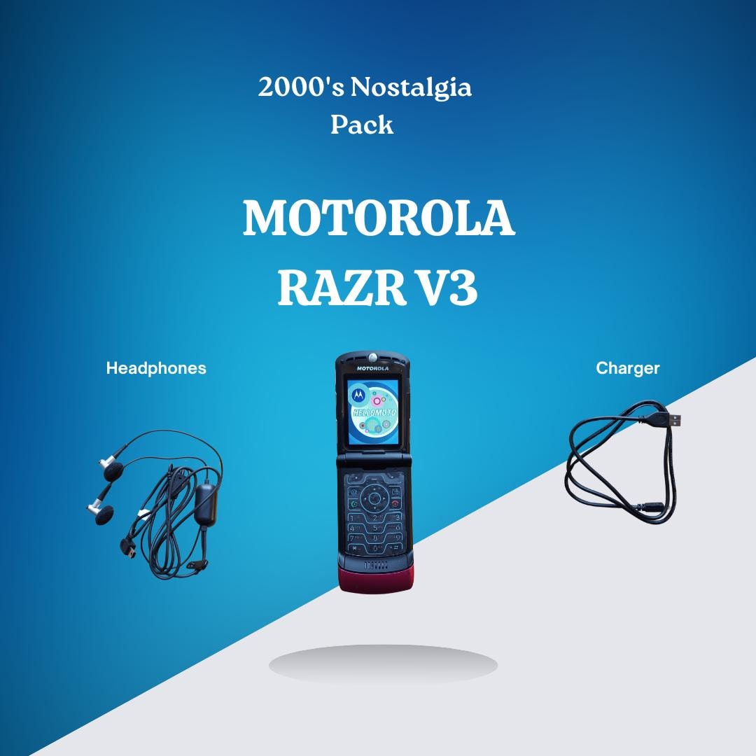 Motorola Razr V3 With Headphones and Charger | Classic Flip Phone ...