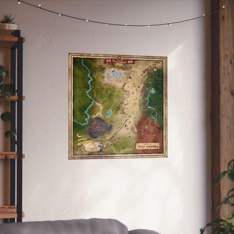 Fallout 76 Map Poster *UPDATED SKYLINE VALLEY* - Etsy