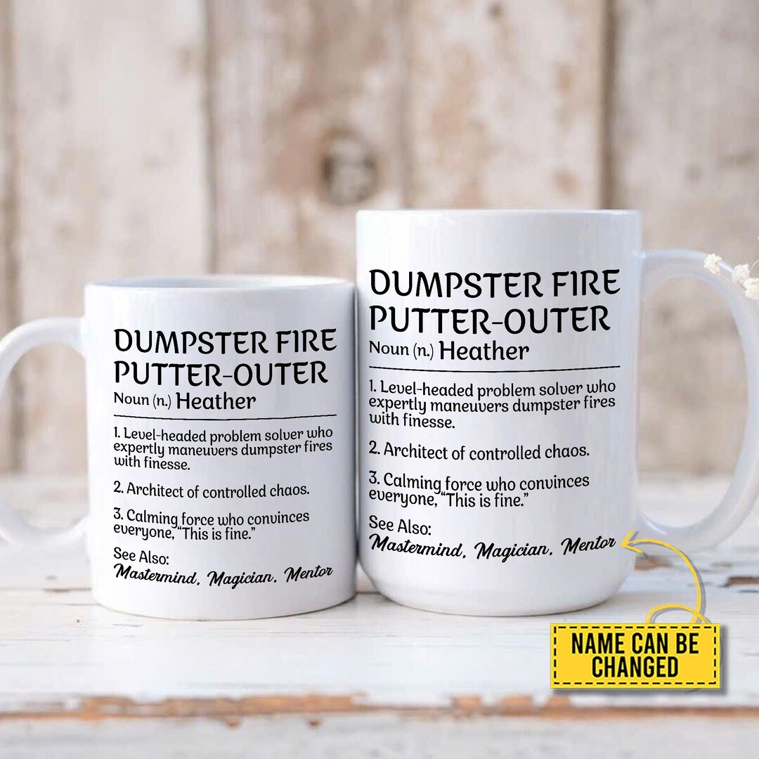 Dumpster Fire Putter-outer Mug - Funny Definition Mug - Personalized ...
