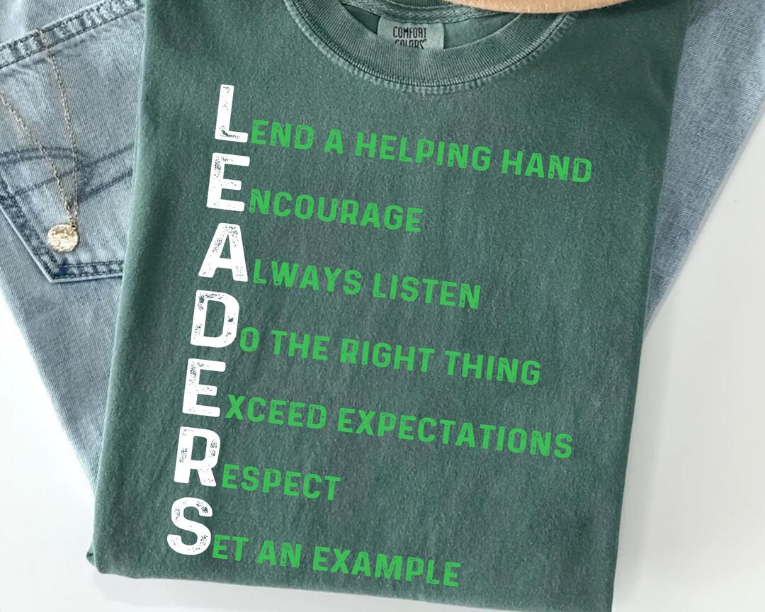 LEADERS Acronym T-shirt: Inspirational Gift for Mentors - Etsy