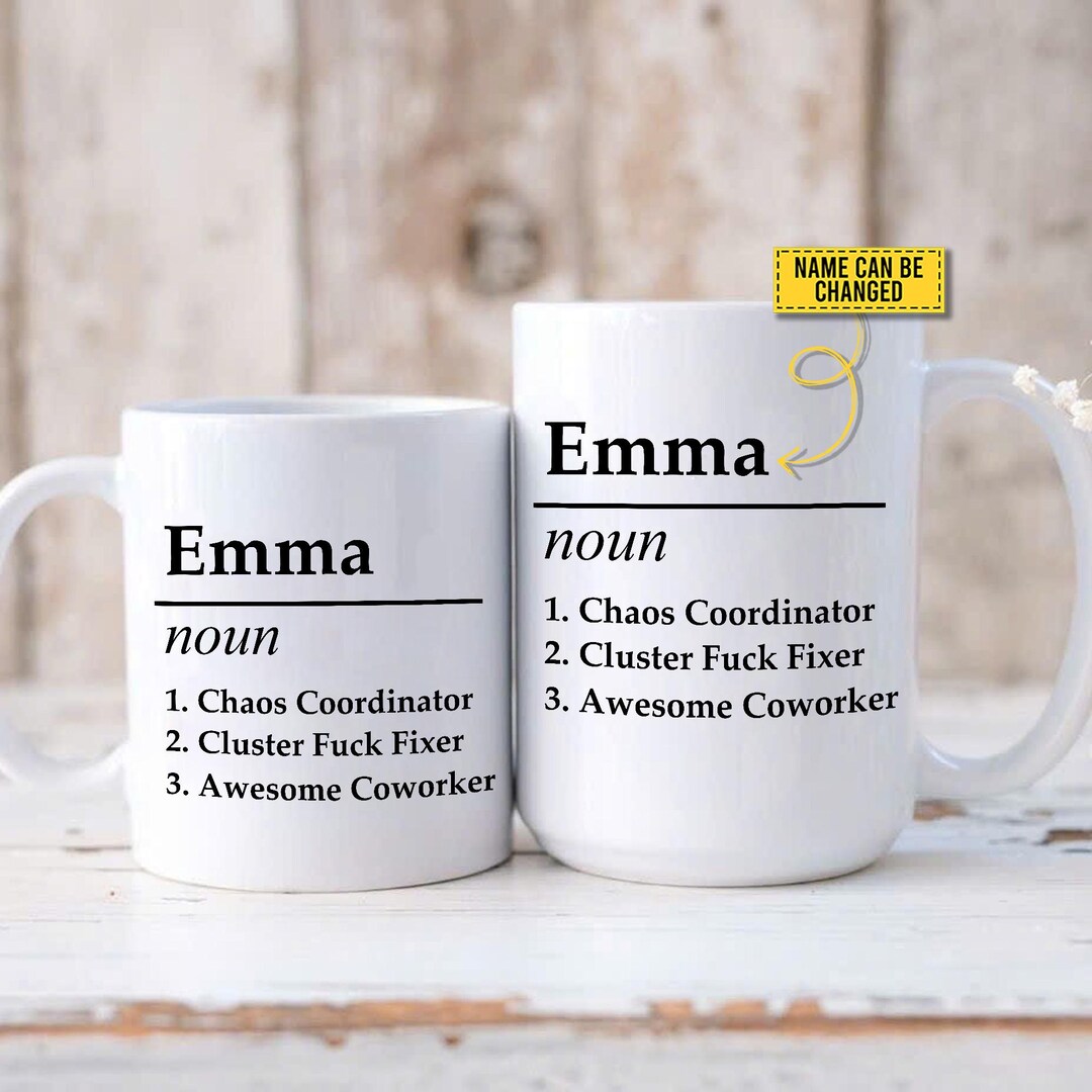 Emma Noun Mug - Chaos Coordinator Mug - Cluster Fixer Mug - Etsy
