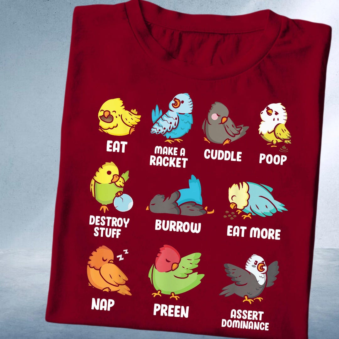 Funny Bird Behavior Shirt, Cute Cartoon Birdwatching Tee, Bird Nerd ...
