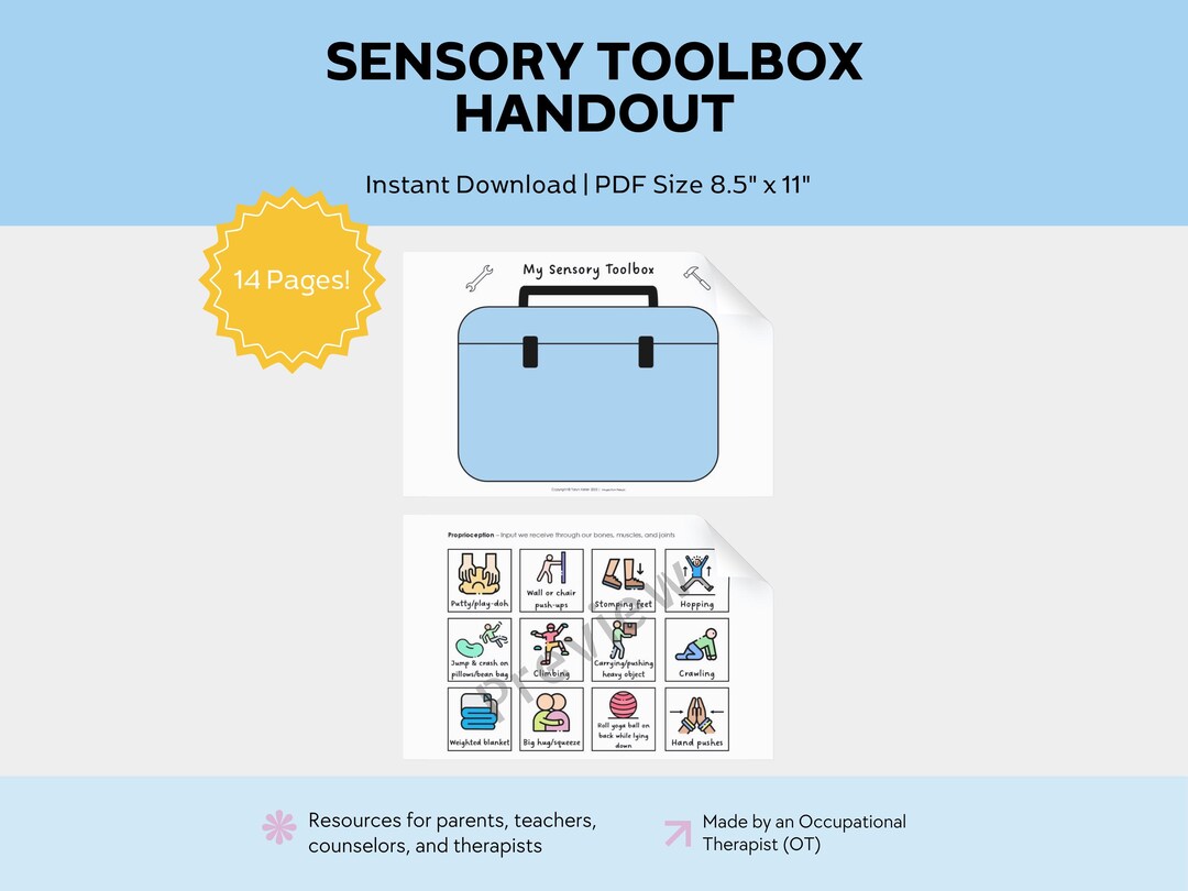 Sensory Toolbox Handout | Occupational Therapy, Kids, Teens, Teacher ...