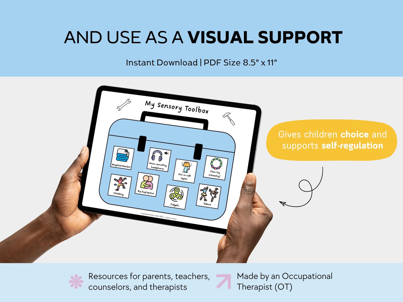 Sensory Toolbox Handout for Kids: Occupational Therapy Resource (PDF ...