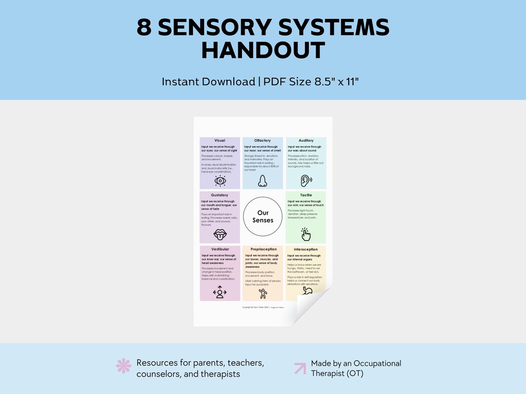 Sensory Systems Handout | Occupational Therapy, Kids, Teen, Teacher ...