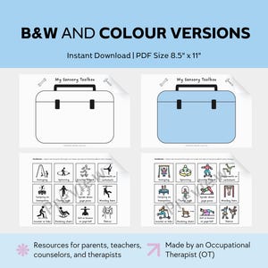 Sensory Toolbox Handout for Kids: Occupational Therapy Resource (PDF ...