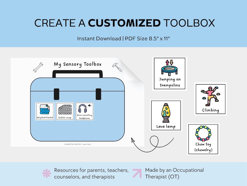 Sensory Toolbox Handout for Kids: Occupational Therapy Resource (PDF ...