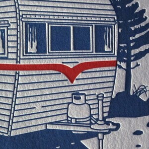 Handmade Letterpress Tiny Trailer Card - Etsy