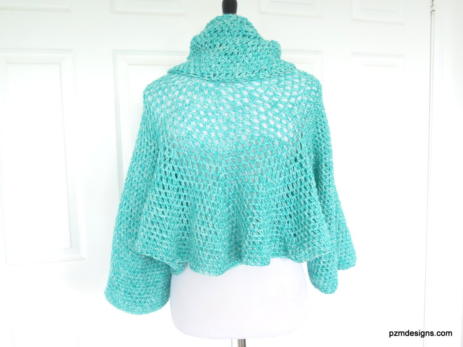 Aqua Green Extra Large Shrug Hand Crochet Circle Shrug - Etsy