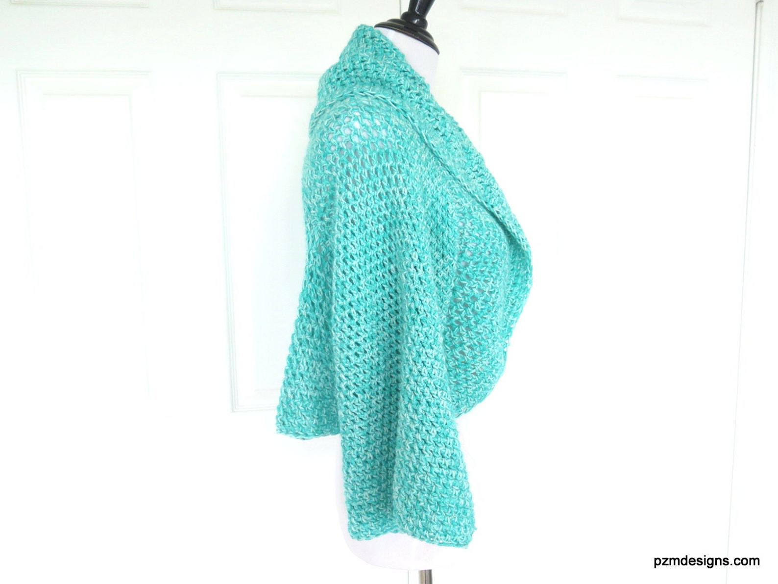Aqua Green Extra Large Shrug Hand Crochet Circle Shrug | Etsy