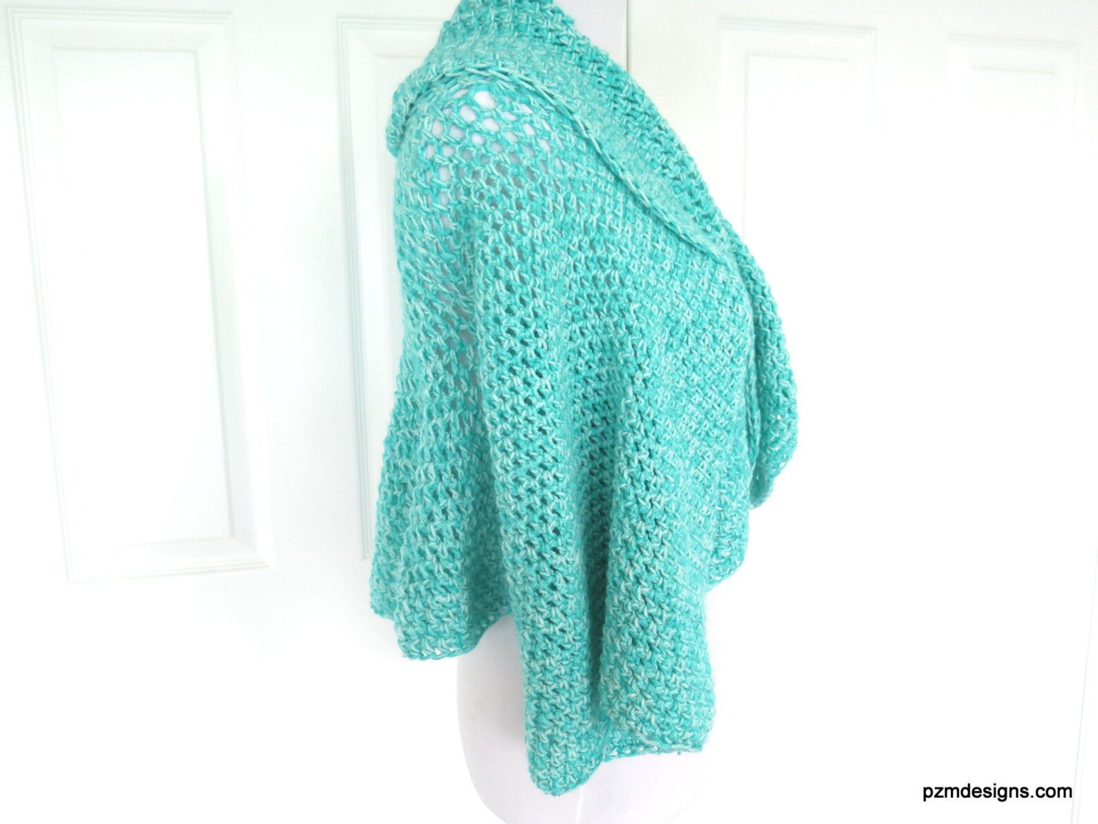 Aqua Green Extra Large Shrug Hand Crochet Circle Shrug | Etsy
