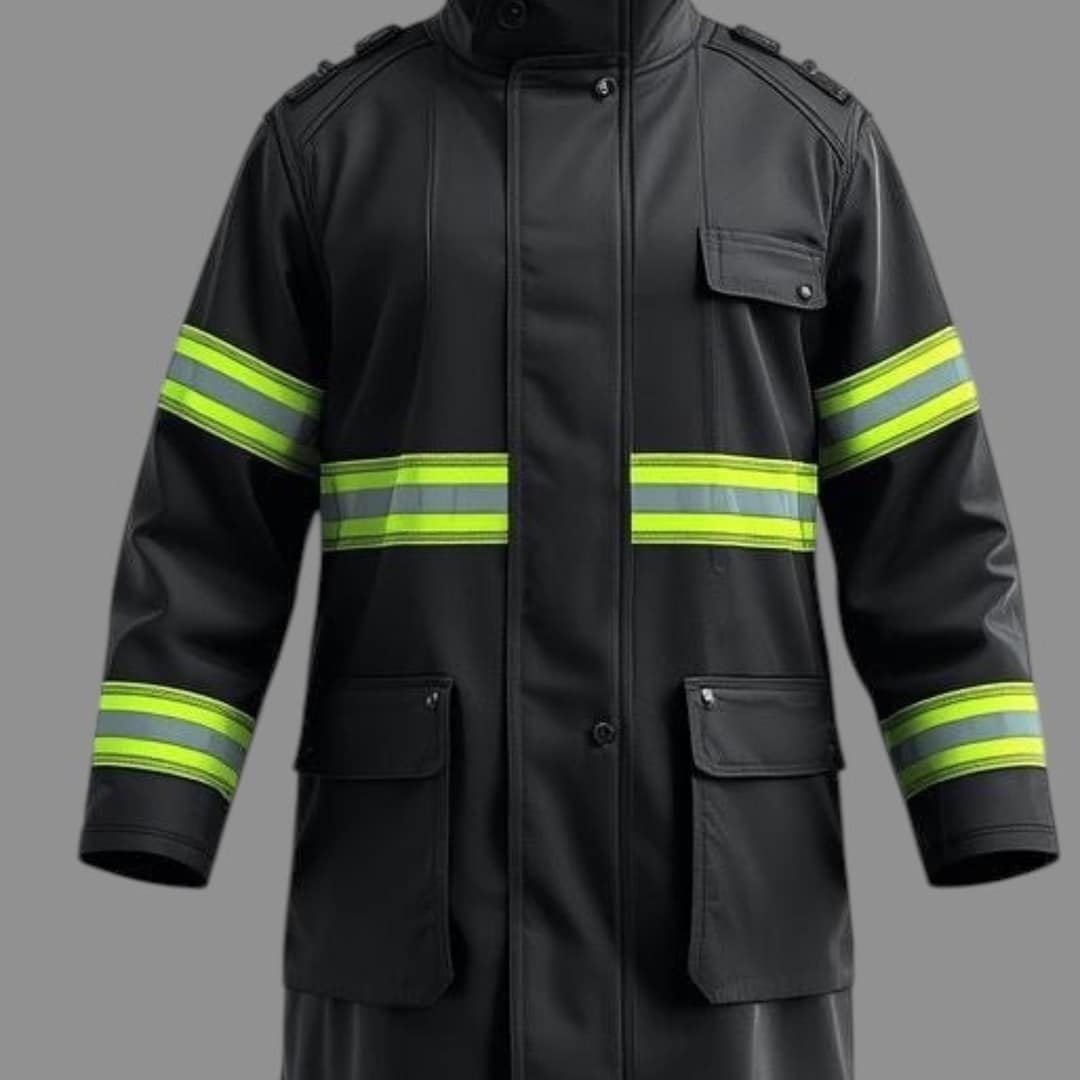 Firefighter-inspired Cosplay Trench Coat | Satin Comic Con & Halloween ...