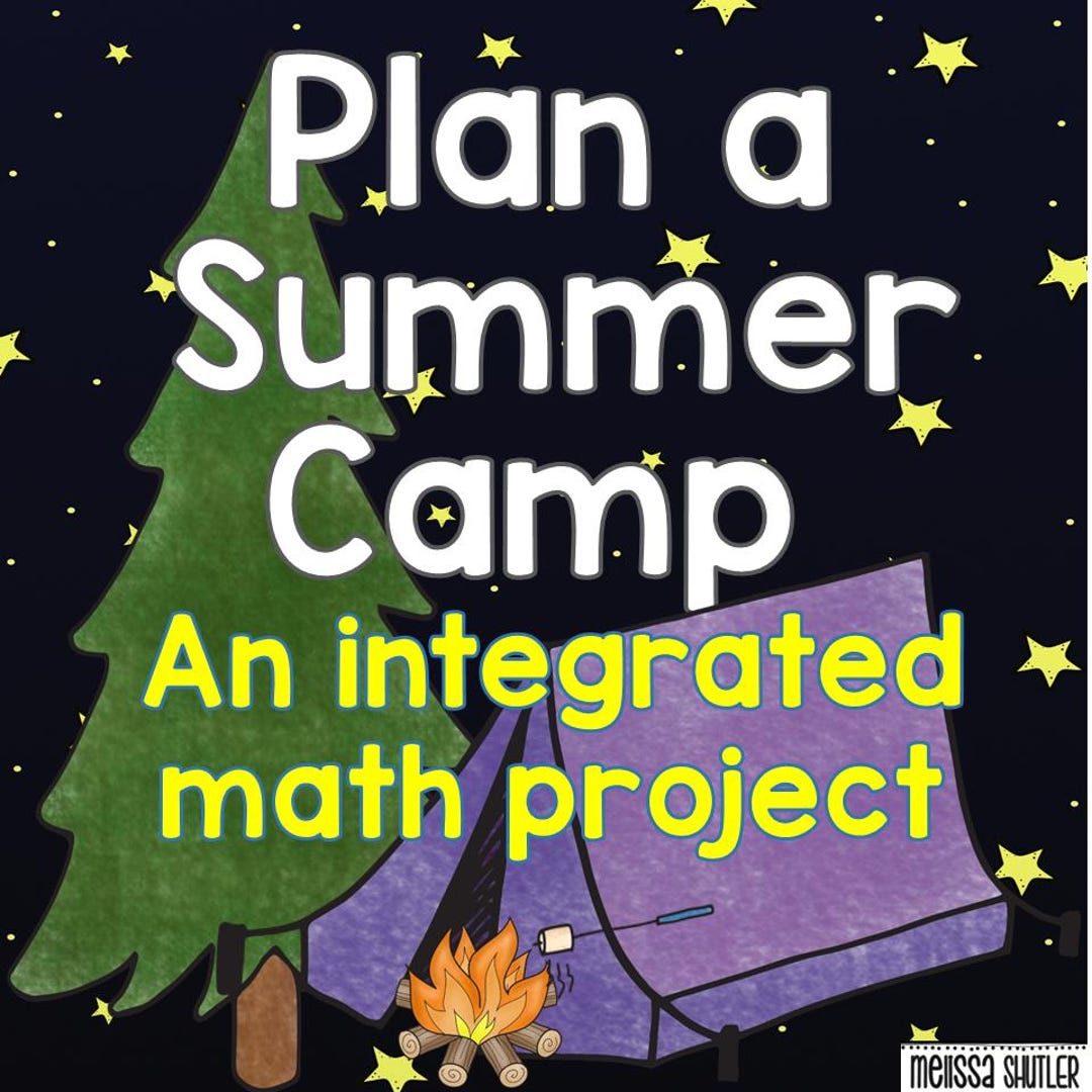 Plan a Summer Camp Math Project Grades 4-5 - Etsy