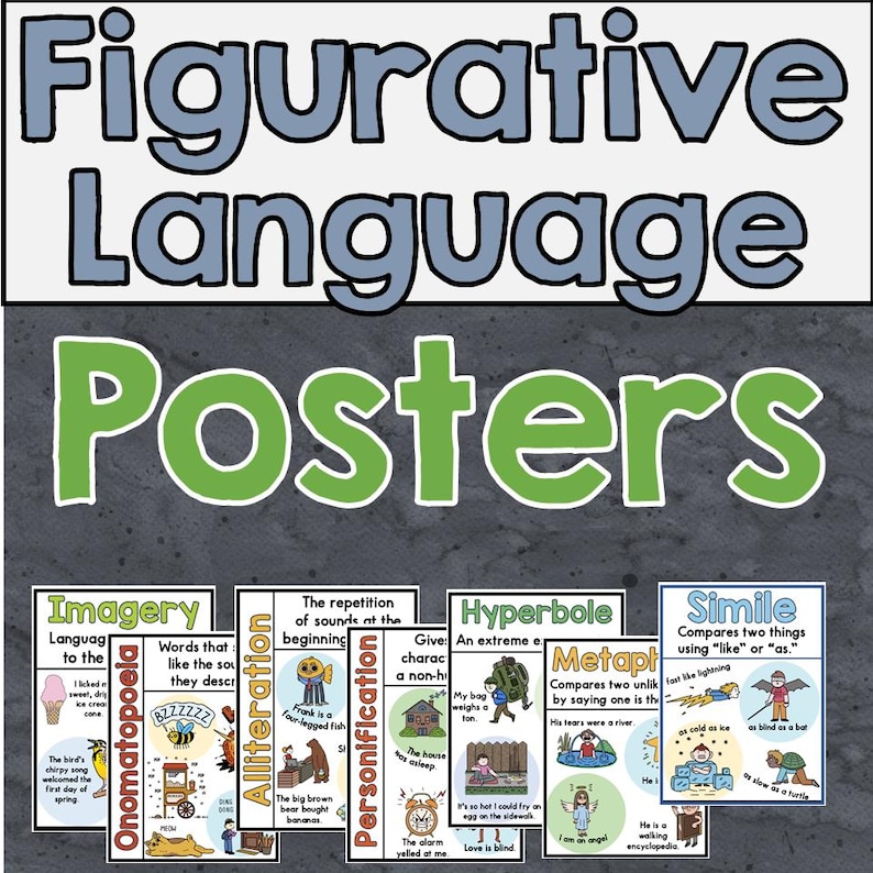 Figurative Language Posters - Etsy