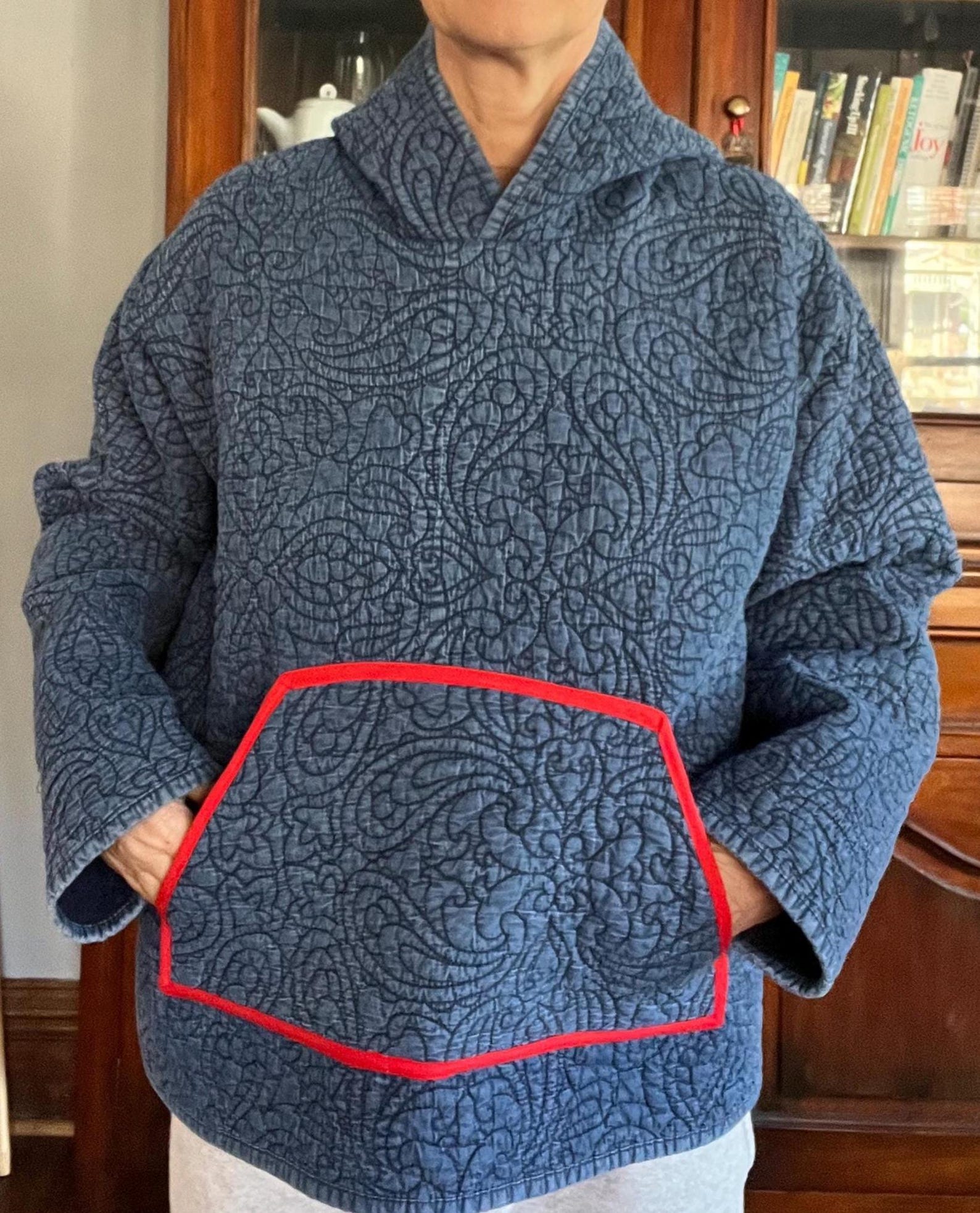 Handmade by Me Quilt Jacket Hoodie Sweatshirt Cozy Unique Upcycled From ...