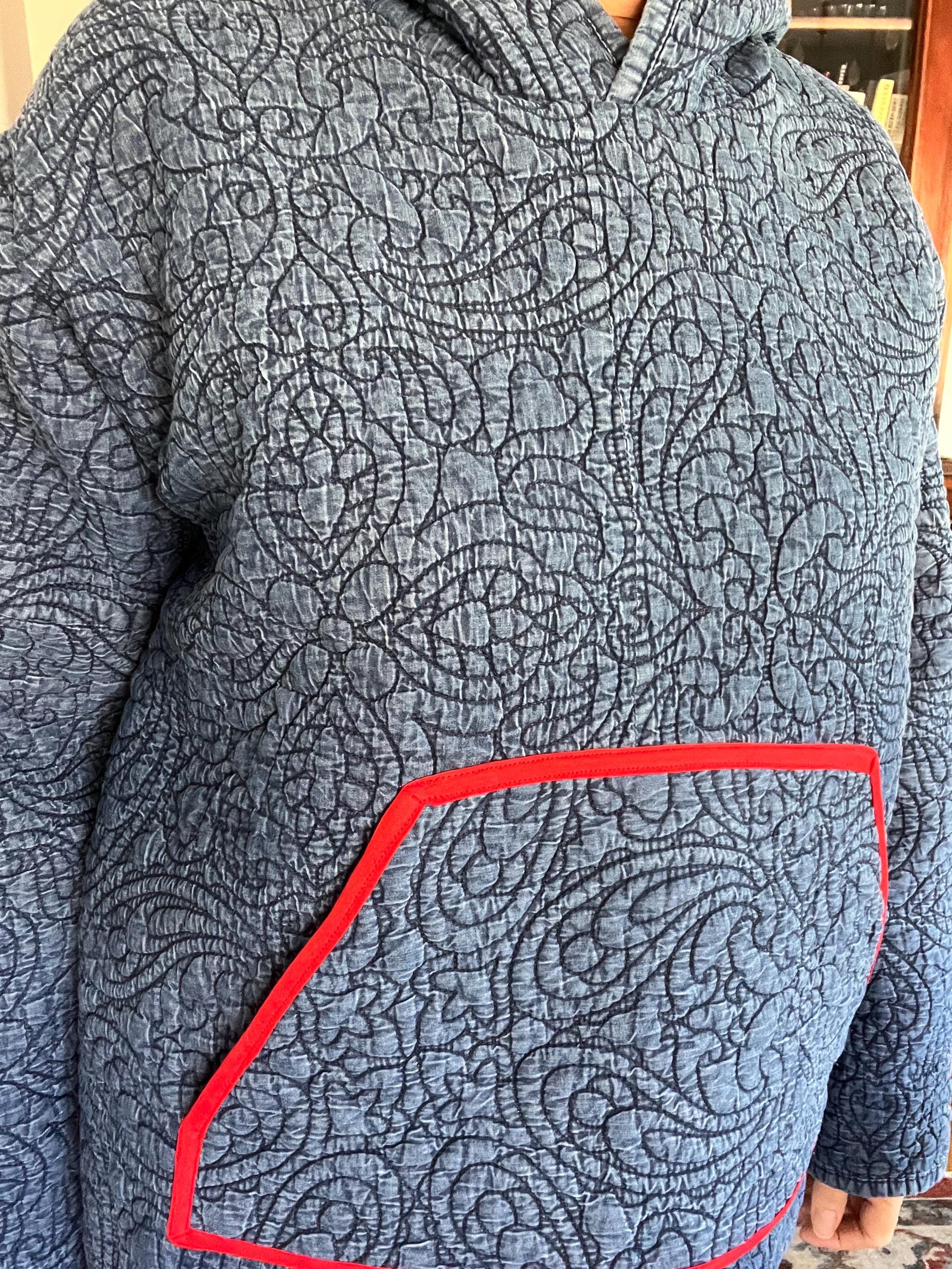 Handmade by Me Quilt Jacket Hoodie Sweatshirt Cozy Unique Upcycled From ...