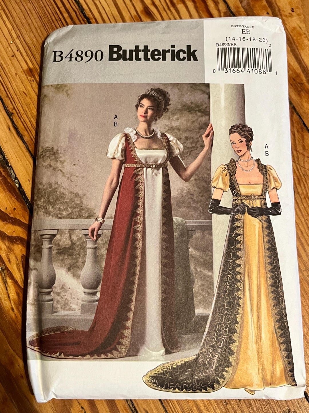 Sewing Pattern Women Costumes Empire Waist Dress Size 14 16 18 20 ...