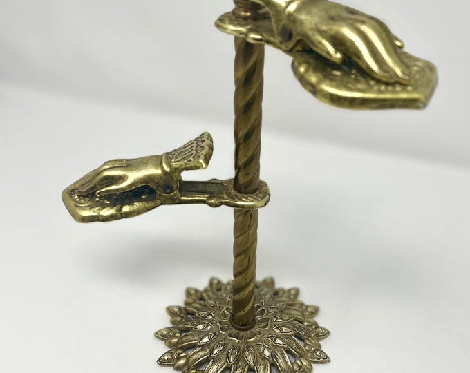 Vintage Brass Hand Clip Display Stand - Etsy
