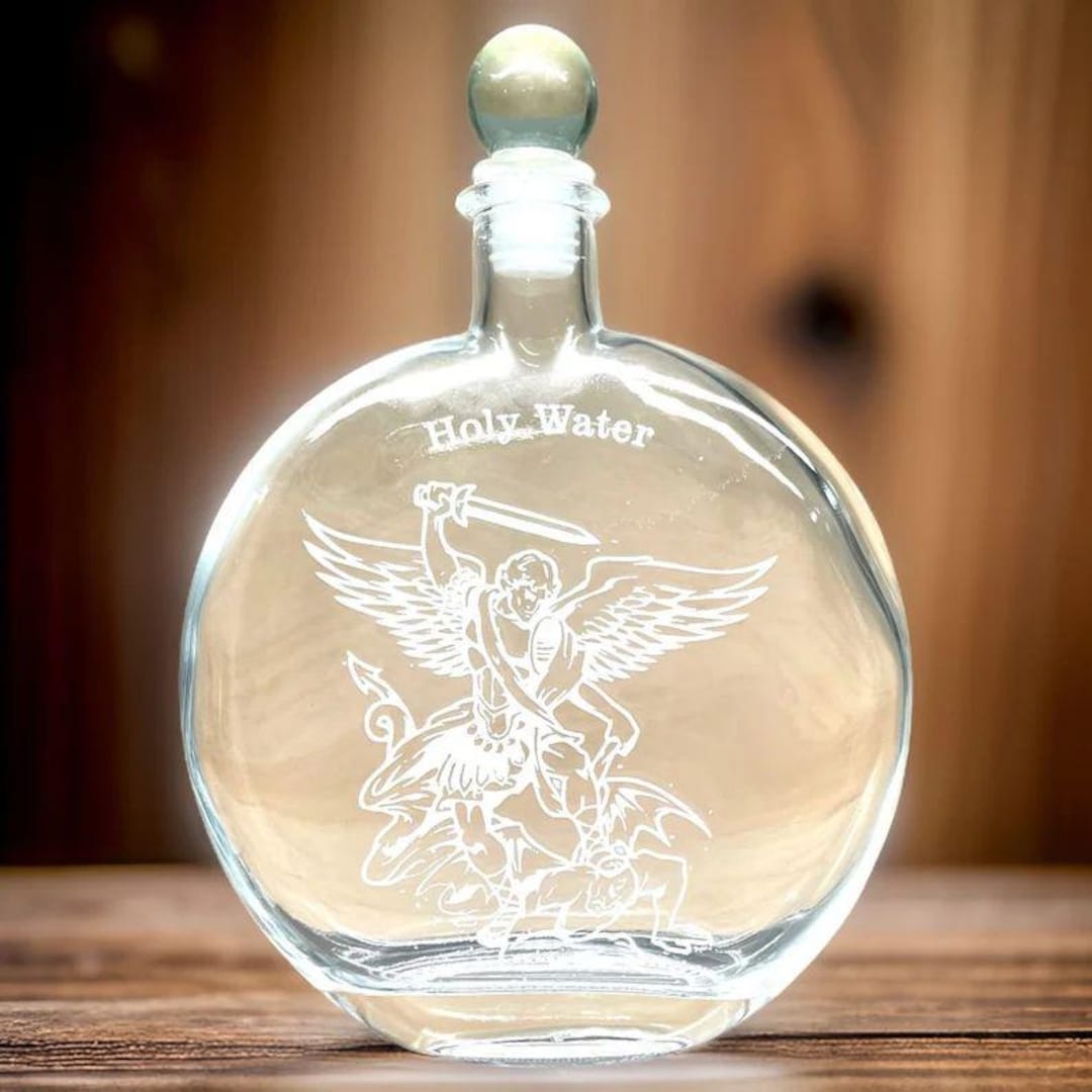 Personalized Elegant Saint Michael the Archangel Holy Water 16 Oz ...