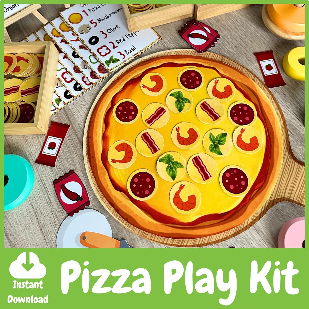 Toddler Busy Book, Build A Pizza, Pretend Play, Preschool Homeschool ...