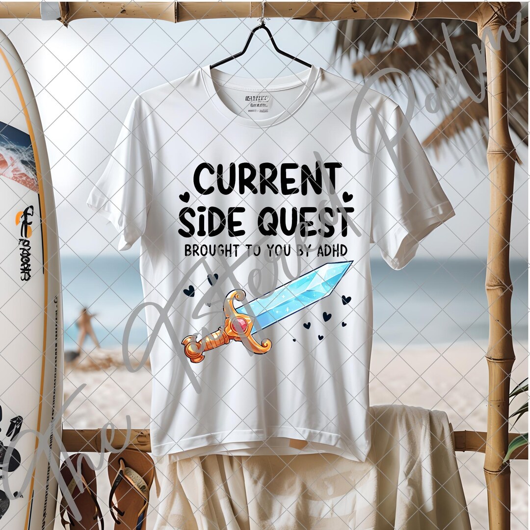 ADHD Side Quest Sword High Quality Instant Download PNG Clipart Bundle ...