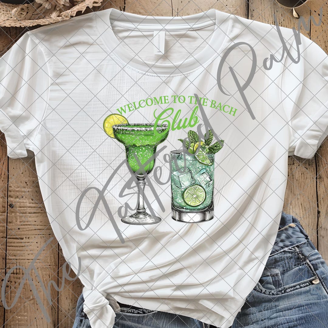 Bach Club Bachelorette Party Drinks High Quality Instant Download PNG ...