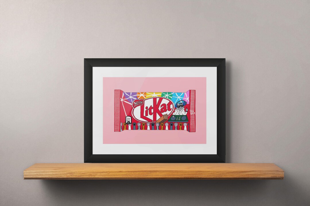 LIT KAT Chocolate Print Kitkat Parody - Etsy UK