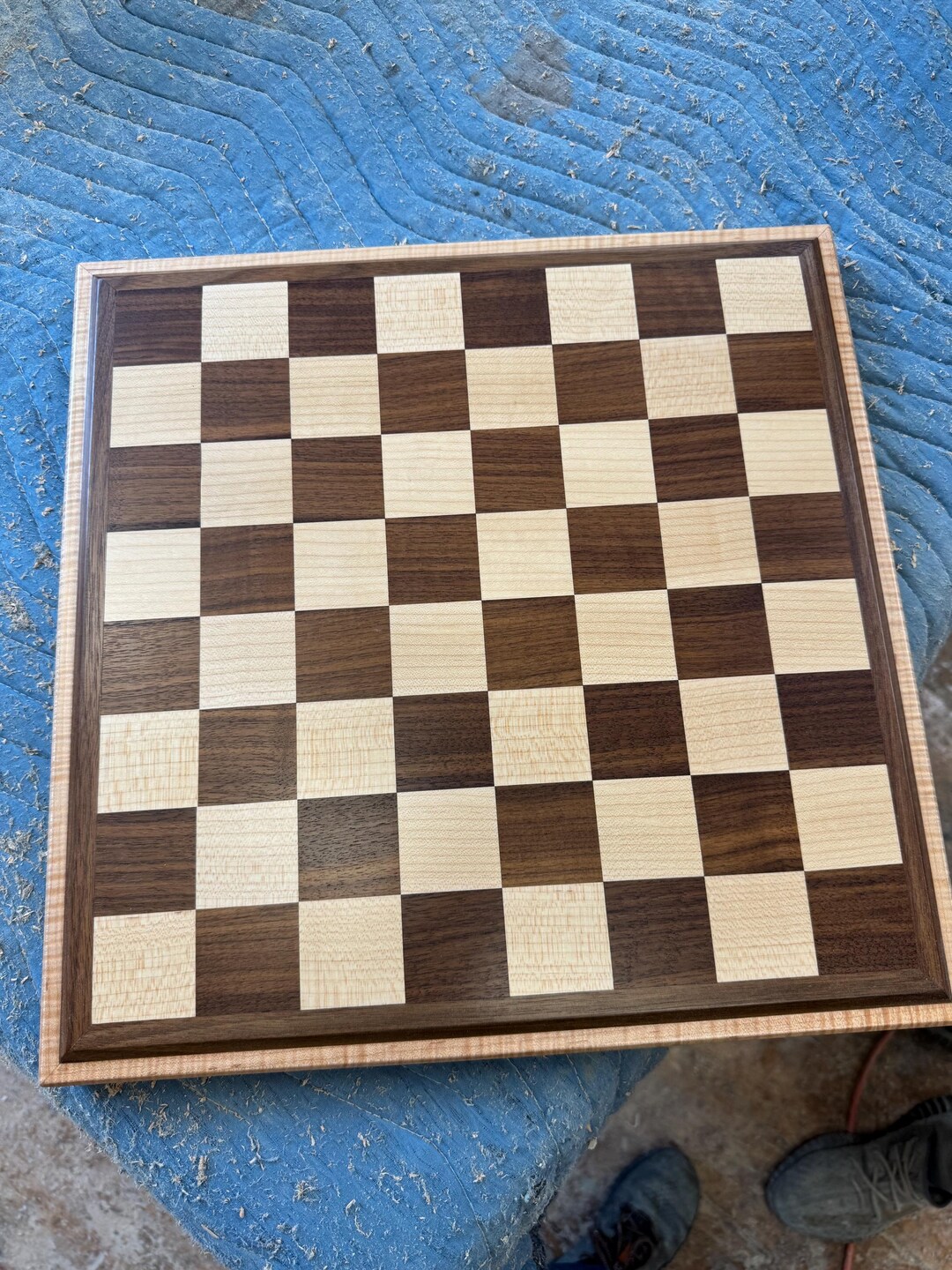 Hand Made Chess Board With Curly Maple Boarder - Etsy