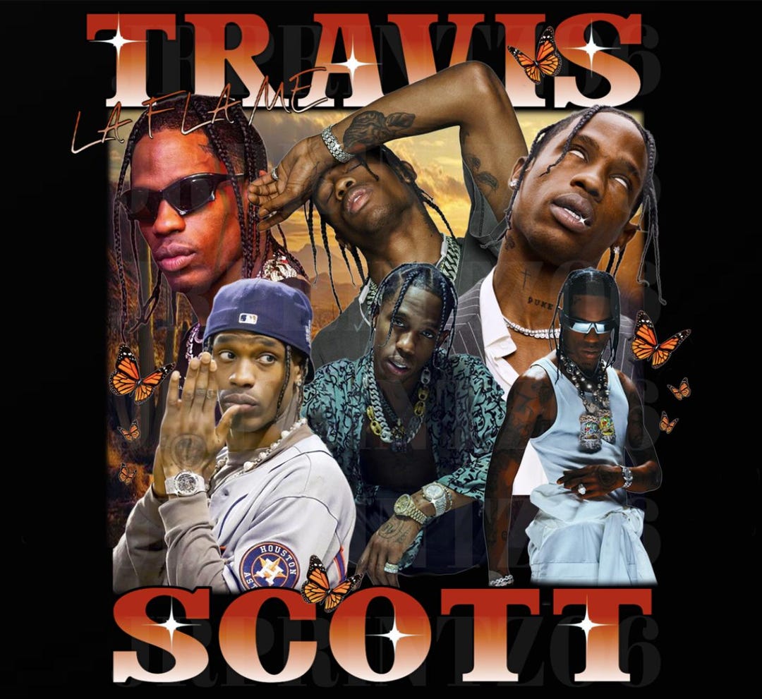 Travis Scott La Flame (rapper) PNG Image Digital Design. - Etsy