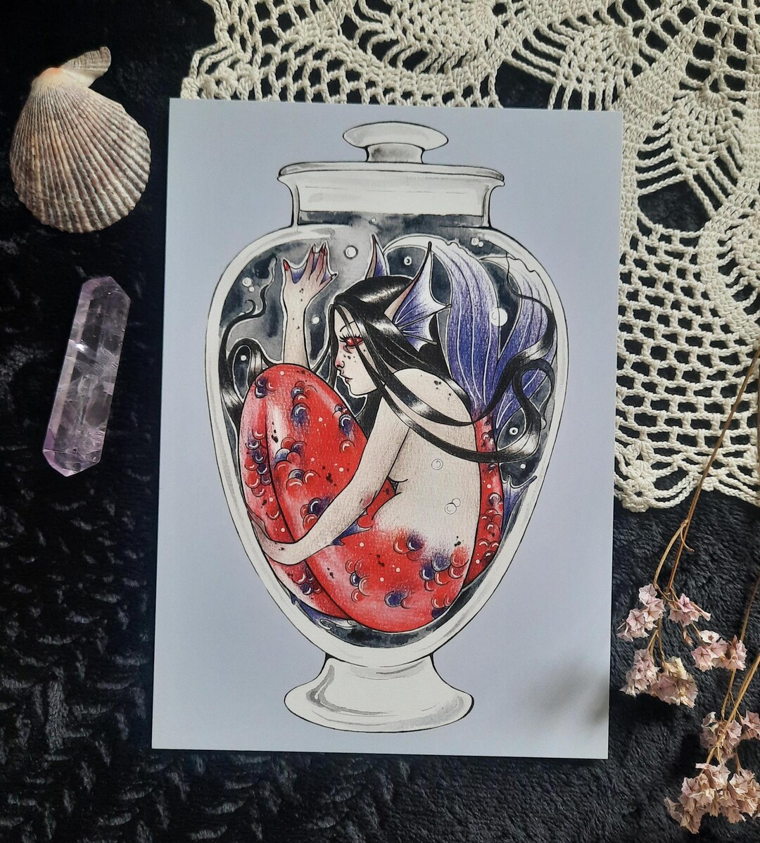 Siren A5 Art Print - Etsy