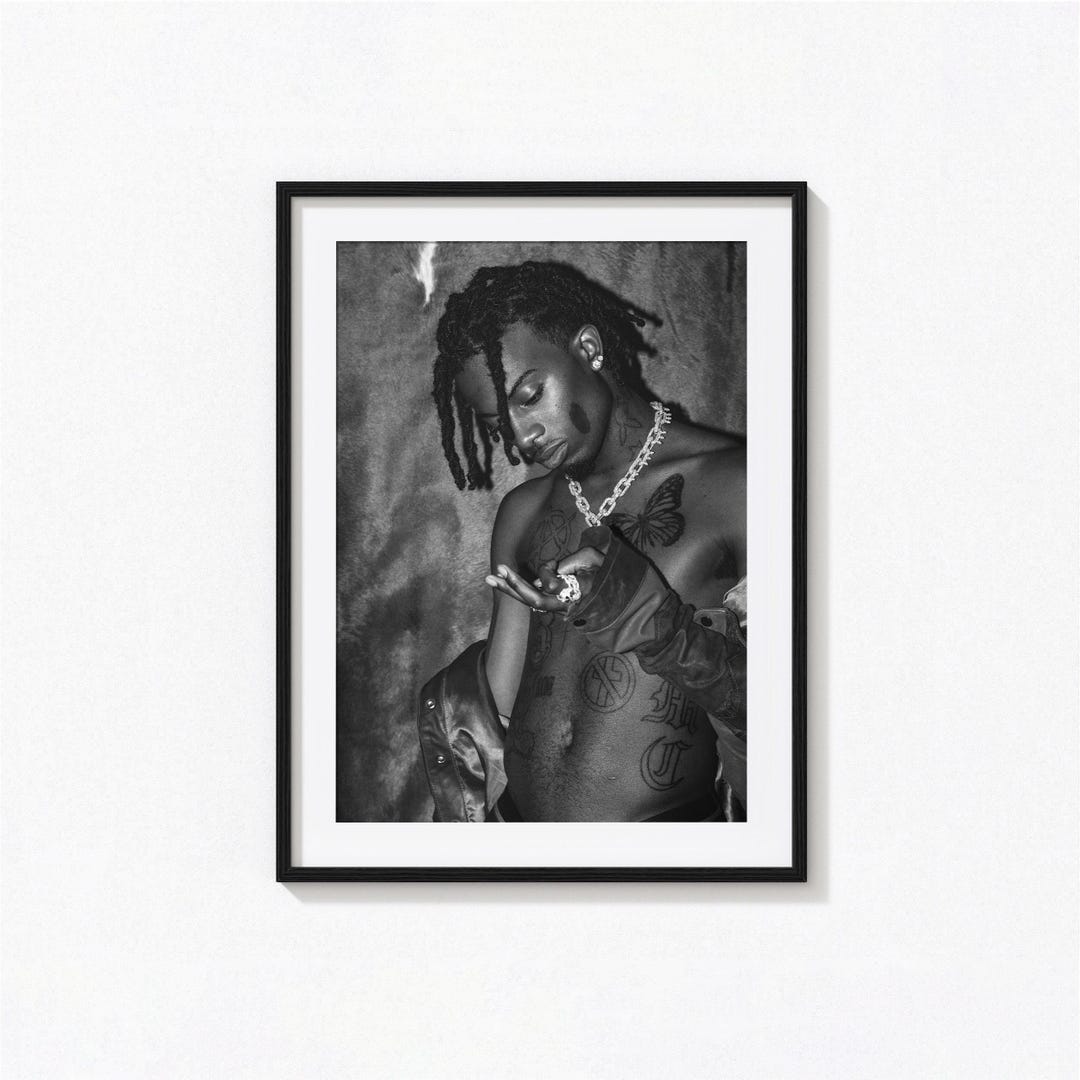 Playboi Carti Posters / Playboi Carti Black and White Wall Art, Album ...